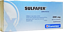 S : SULFAFER TABLETAS 200 MG C/30